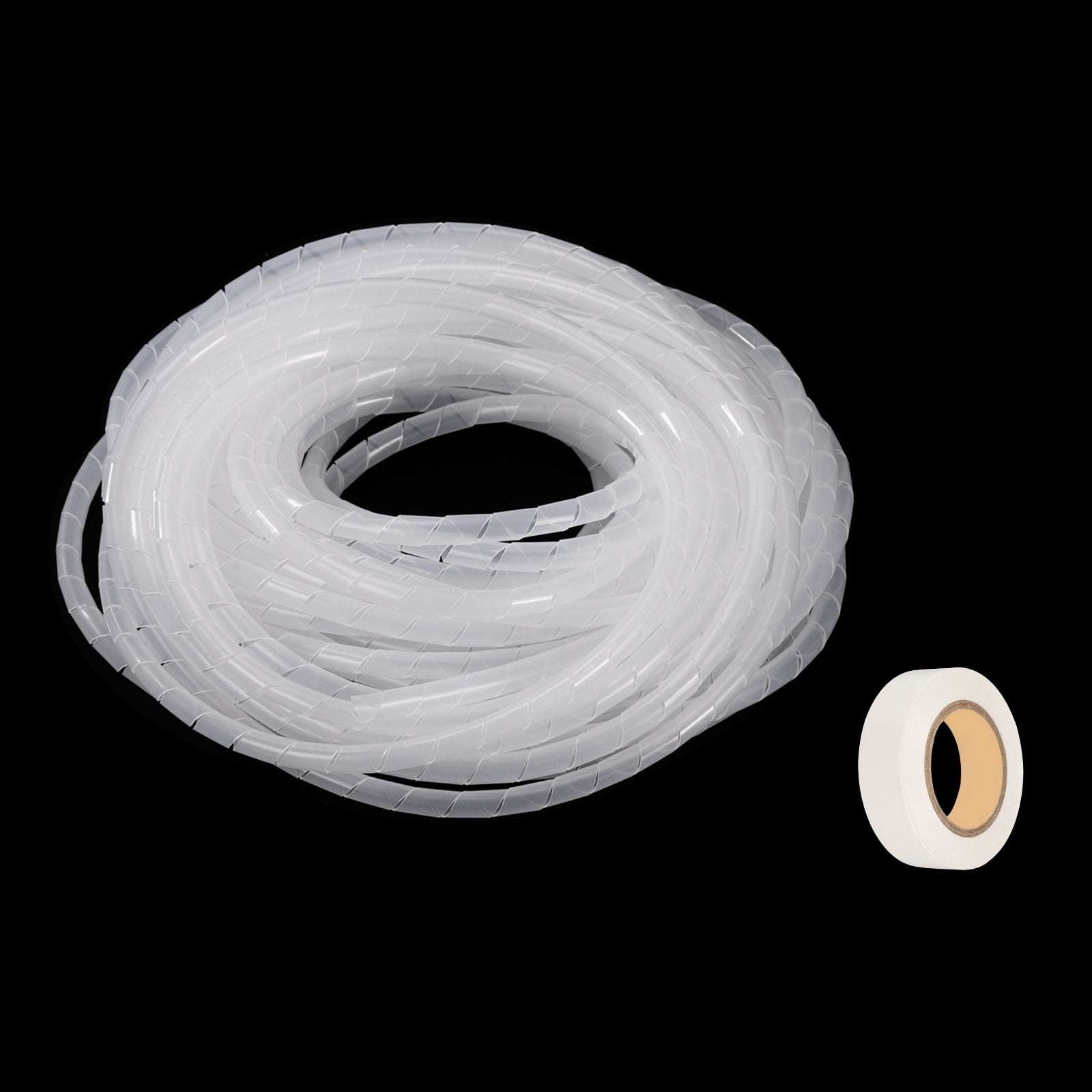 Spiral Cable Wrap 34.4ft 8mm Cable Management Sleeve Cord Organizer ...