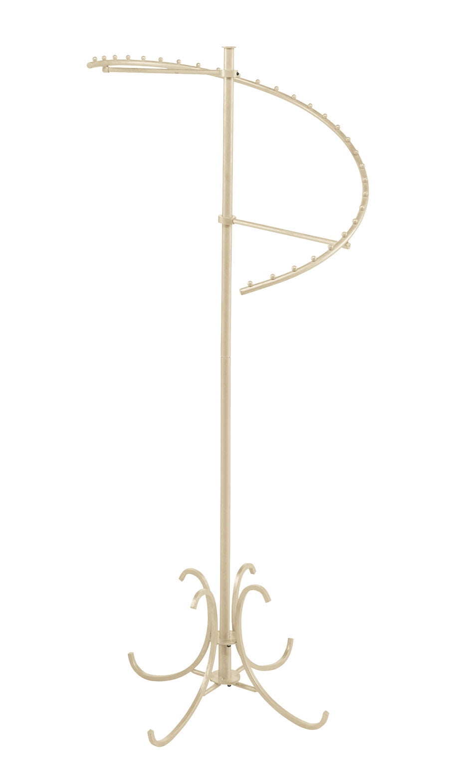 SSWBasics Ivory 29-Ball Spiral Clothing Rack - Elegant Round Clothing ...