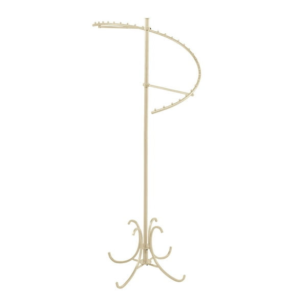 SSWBasics Ivory 29-Ball Spiral Clothing Rack - Elegant Round Clothing ...