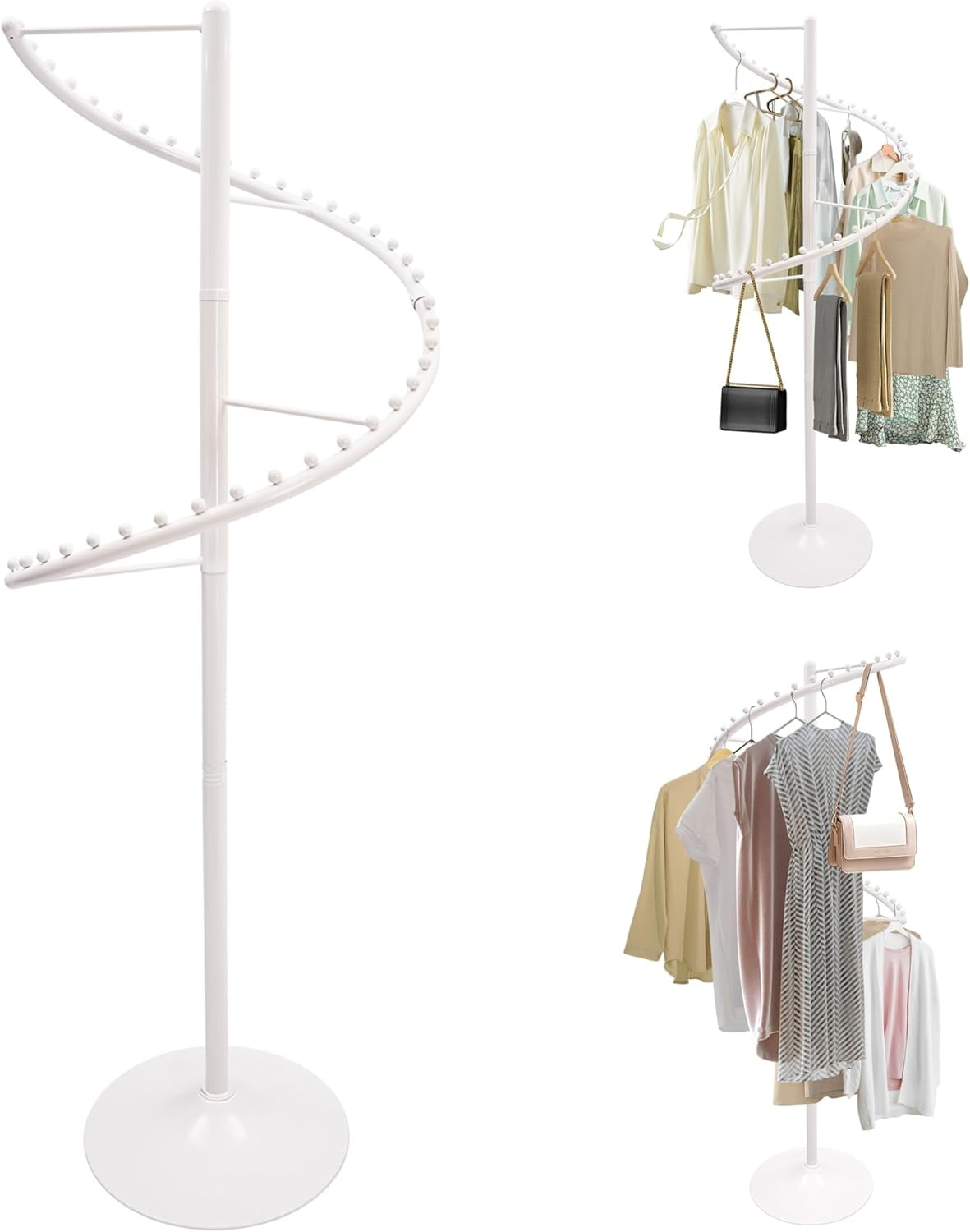 Spiral Clothing Rack, Heavy Duty Garment Rack Retail Display Stand ...