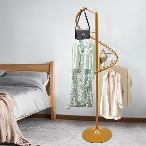 Spiral Clothing Rack Rotating Iron Clothing Rack Portable Garment Rack ...