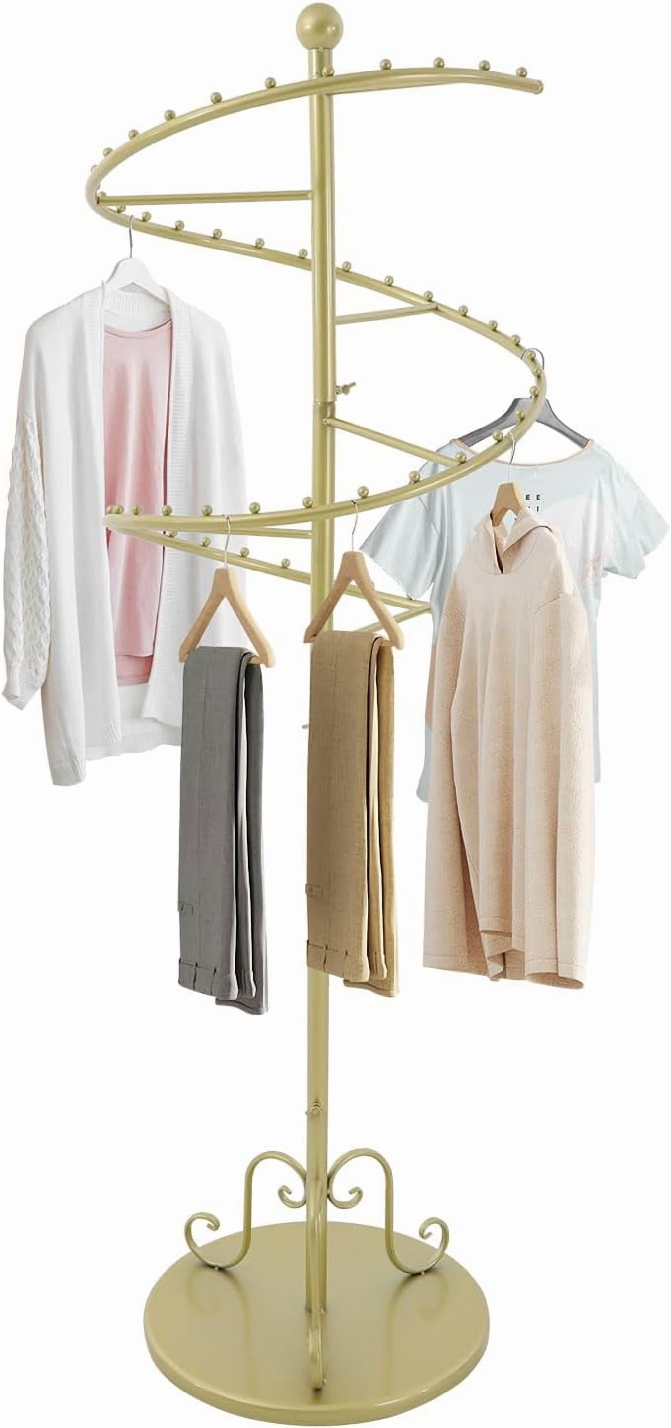 Spiral Clothing Rack, Rotating Rack Heavy Duty Garment Rack Sturdy ...