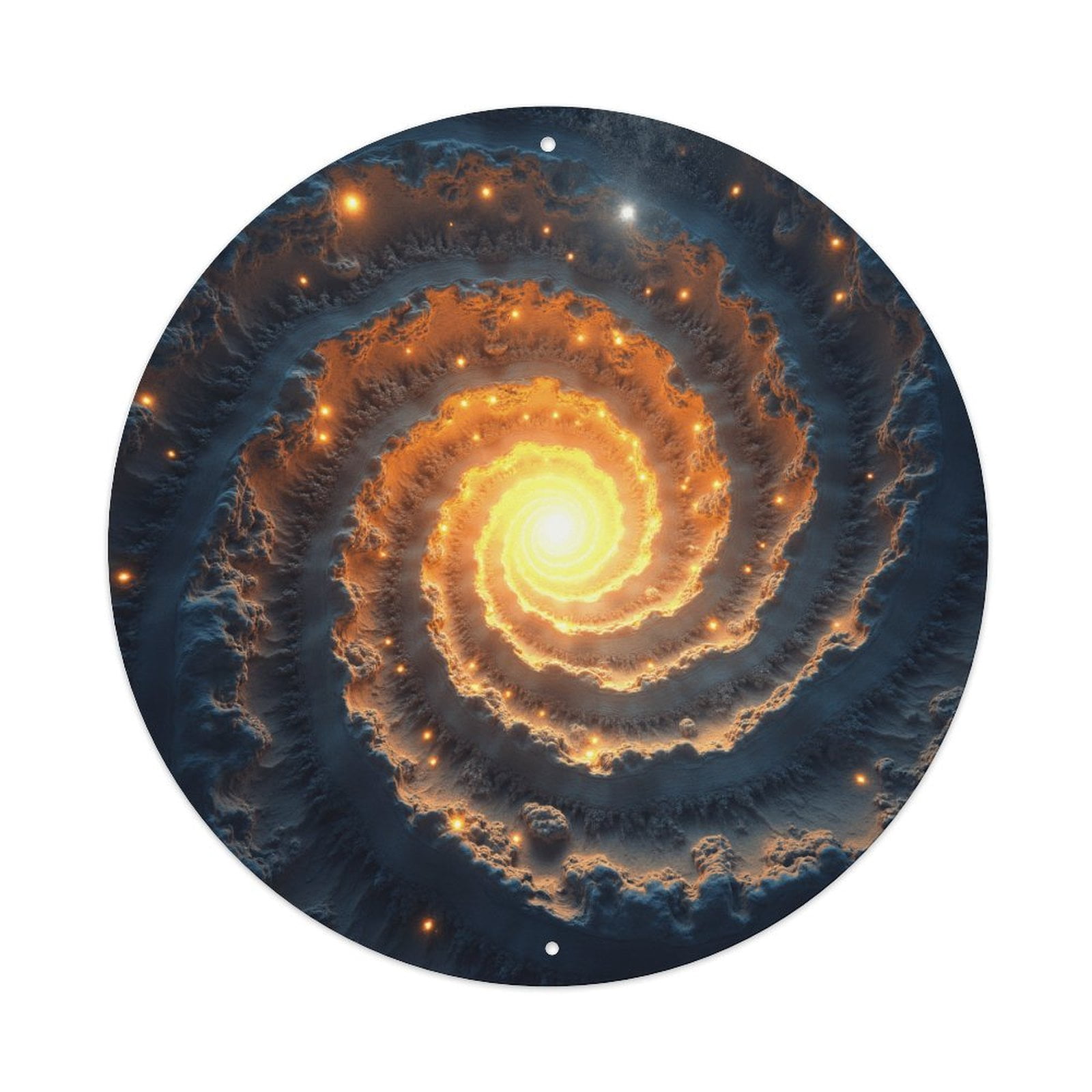 Spiral Clouds Fire Vintage Round Metal Tin Sign Nostalgic Metal Sign ...