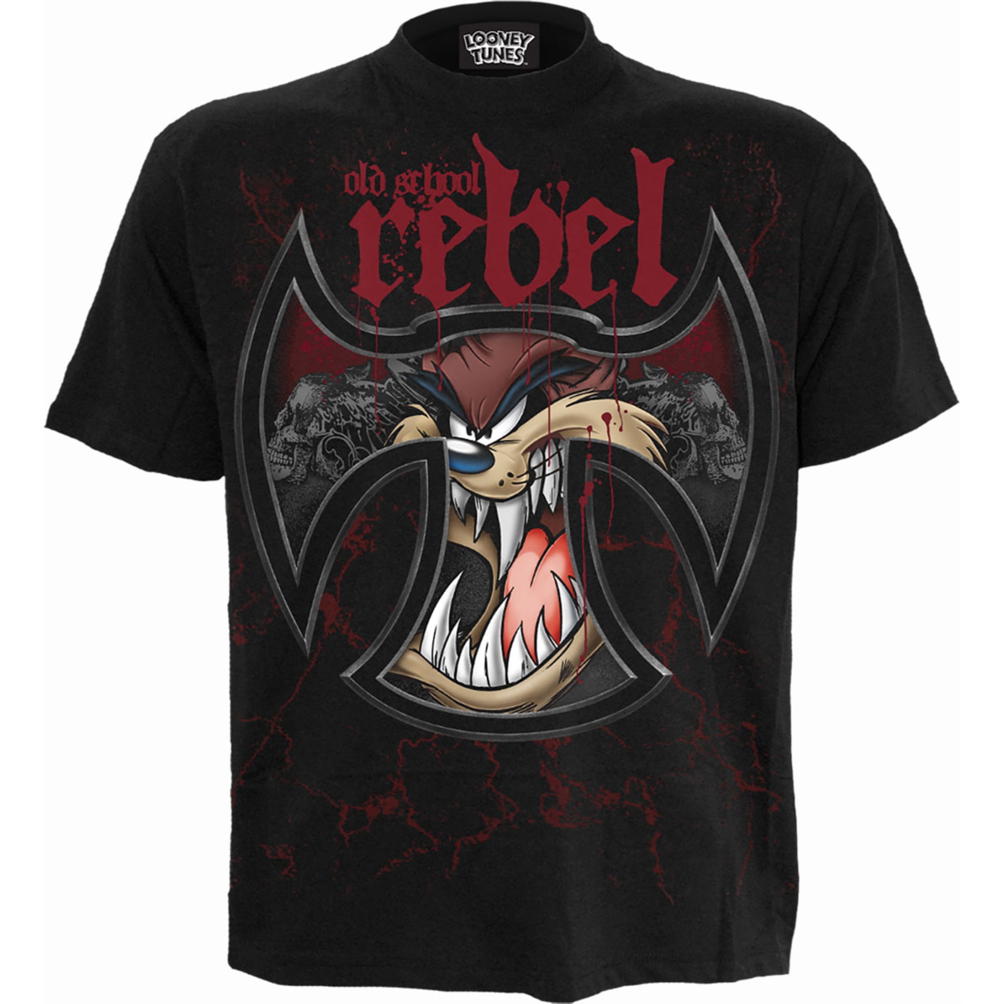 Spiral Direct Gothic TAZ - OLD SCHOOL REBEL - Front Print T-Shirt Black ...