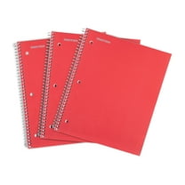 Spiral Durable Notebooks - 3 Subject ( 3 Pack ) - Walmart.com