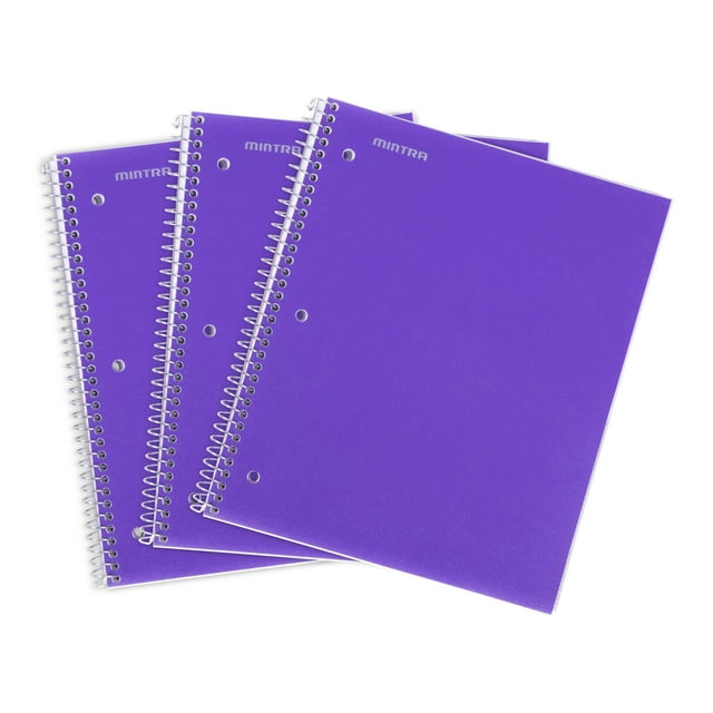 Spiral Durable Notebooks, 3 Pack (1 Subject, Wide Ruled) - Walmart.com