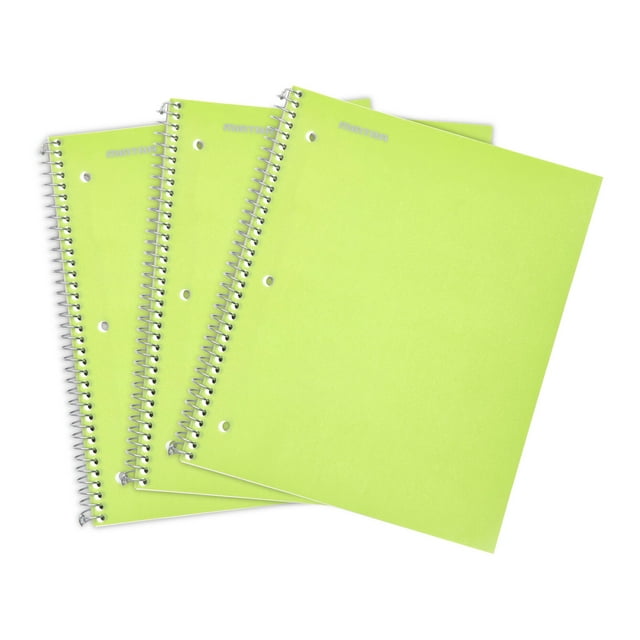 Spiral Durable Notebooks, 3 Pack (1 Subject, Wide Ruled) - Walmart.com