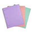 1-Subject Wide Ruled Spiral Notebooks, 3 Pack with Durable, Plastic ...