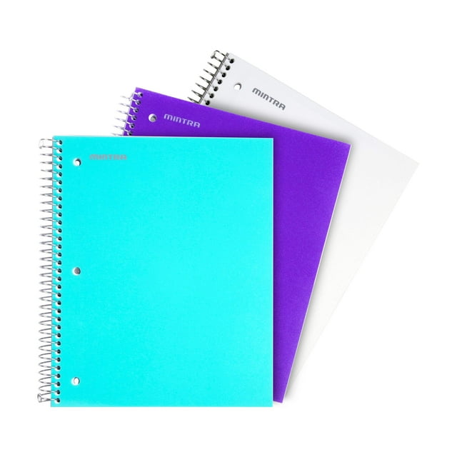 Spiral Durable Notebooks - 3 Subject ( 3 Pack ) - Walmart.com