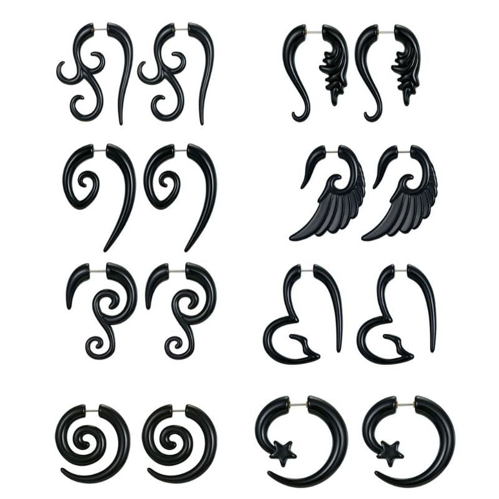 Spiral Ear Gauges - Acrylic Plugs & Tunnels, 8 Pairs - Walmart.com