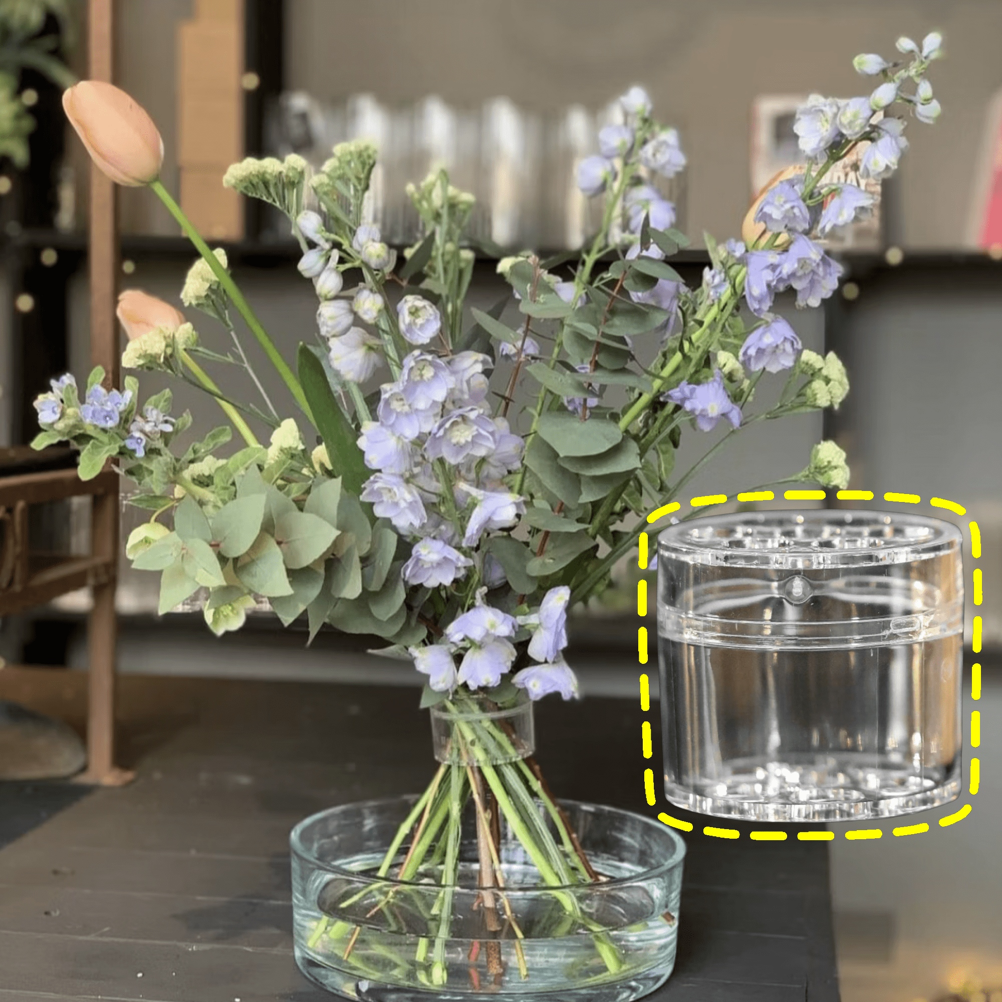 Spiral Flower Stem Holder Flower DIY Decor Table Living Room Office ...