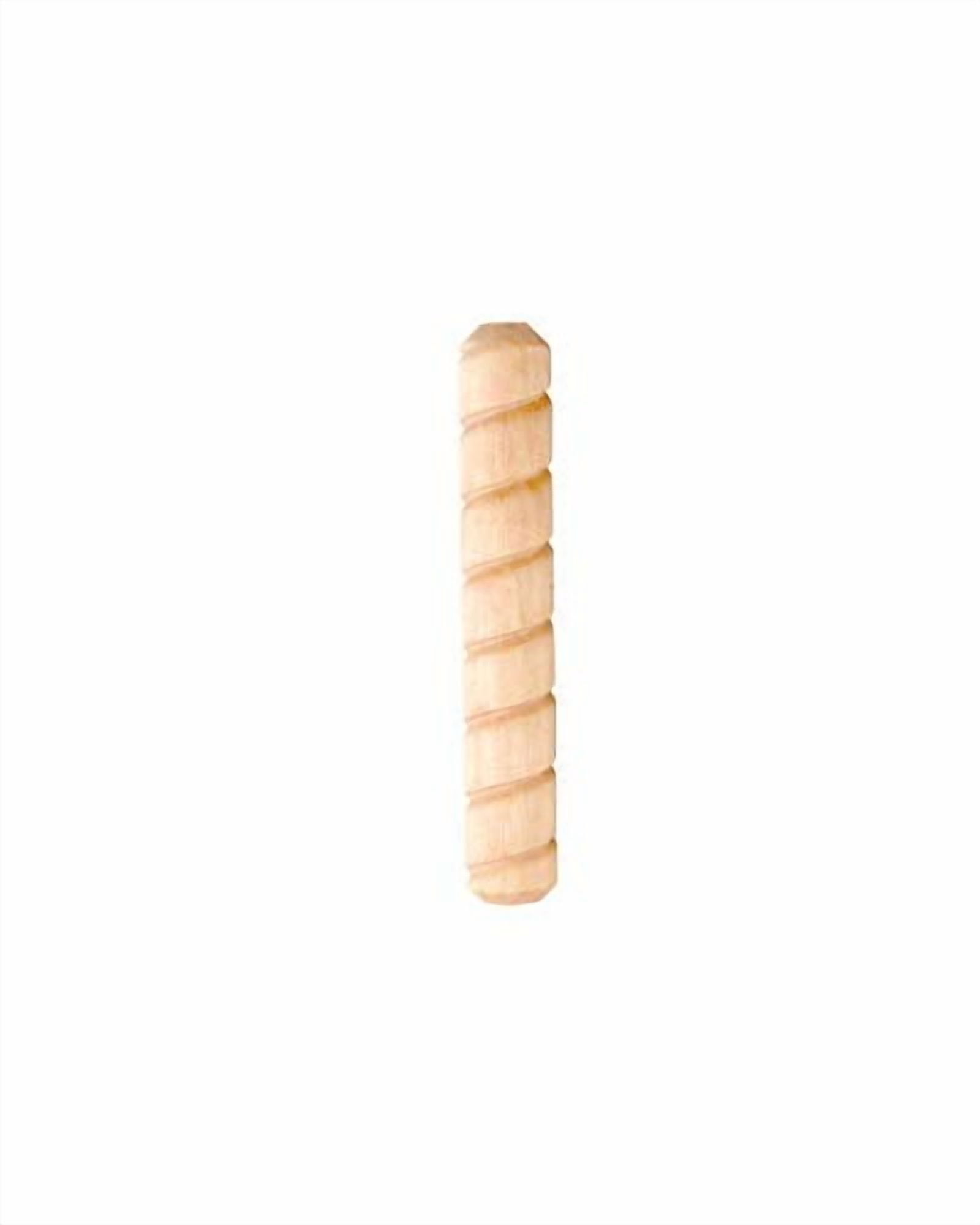 Spiral Fluted Birch Wooden Dowel Pins - Spiral Dowel Pins 3/8" x 1 1/2 ...