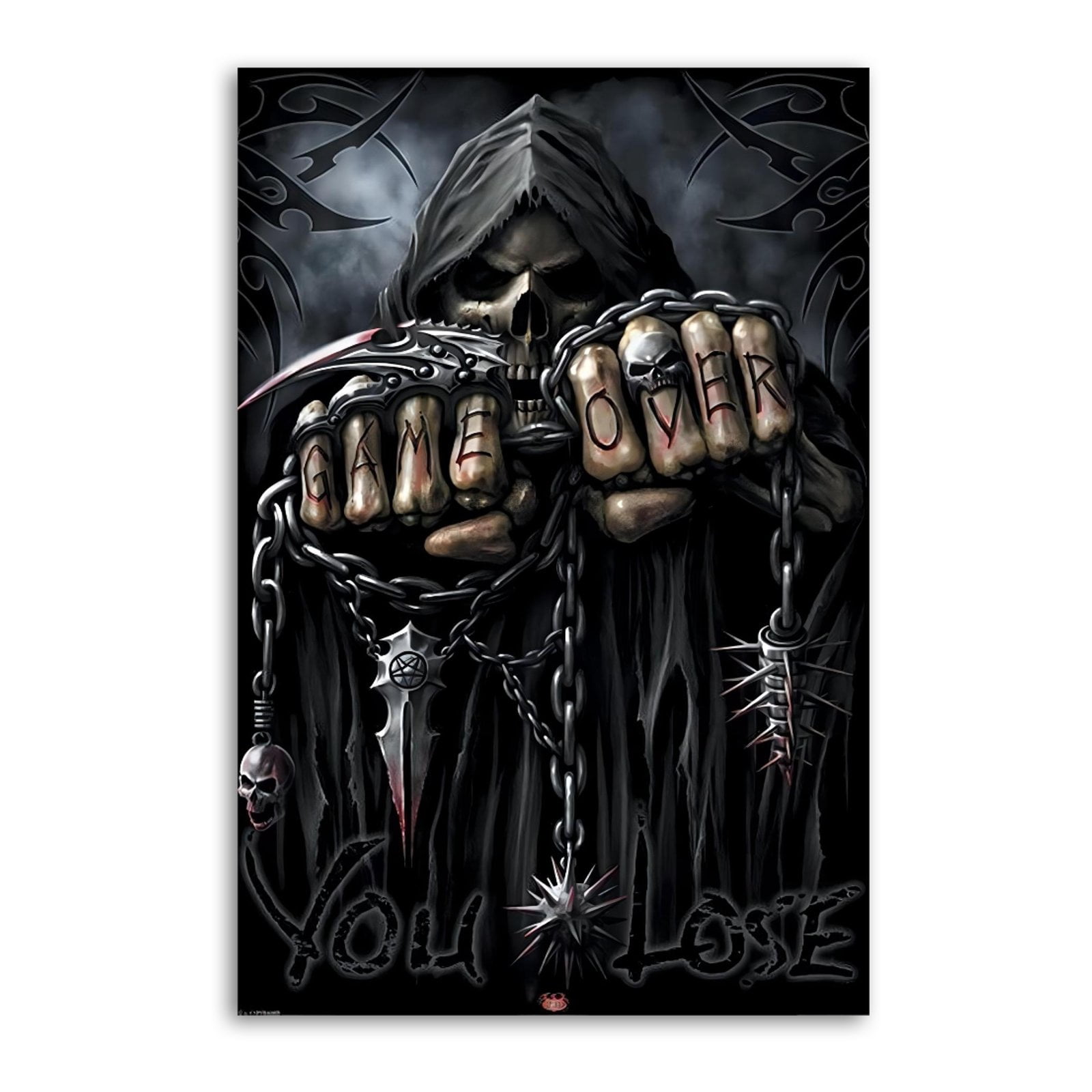 Spiral Game on Grim Reaper Art Poster Canvas Painting Decor Wall Print ...