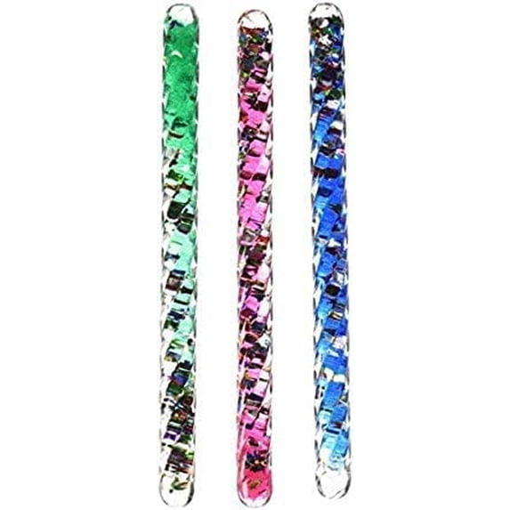 Spiral Glitter Wand 6.5 Inch Hand Fidget Wonder Tube (3-Randomly ...