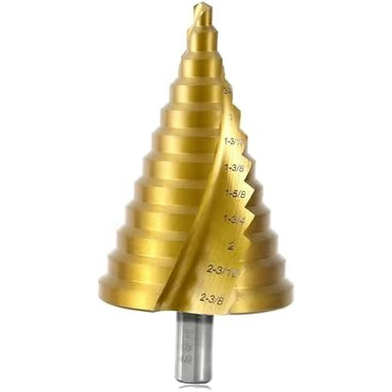 Spiral Groove Step Drill Bit, 12 Steps 1/4" to 2-3/8" Drill Bit for ...