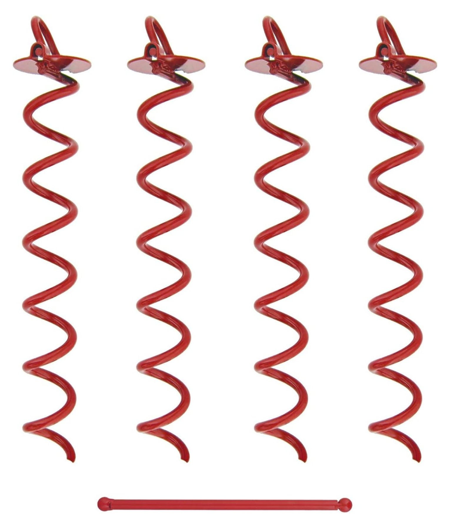 Spiral Ground Anchors - 16 Inch Tent Stakes Heavy Duty Ground Screw ...