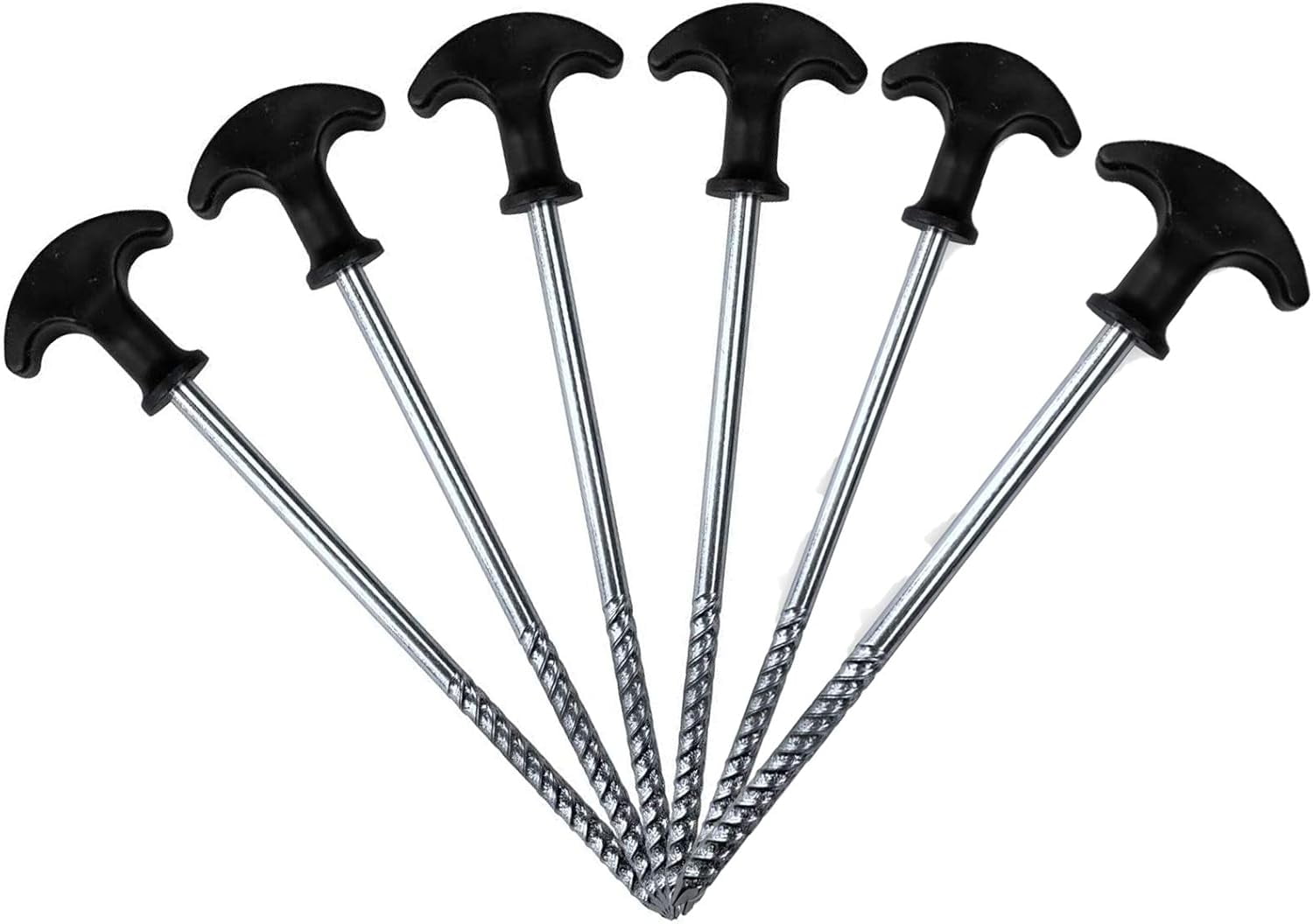 Non-Rust Ground Stakes, T-shaped Top Tent Stakes Heavy Duty for Secure ...