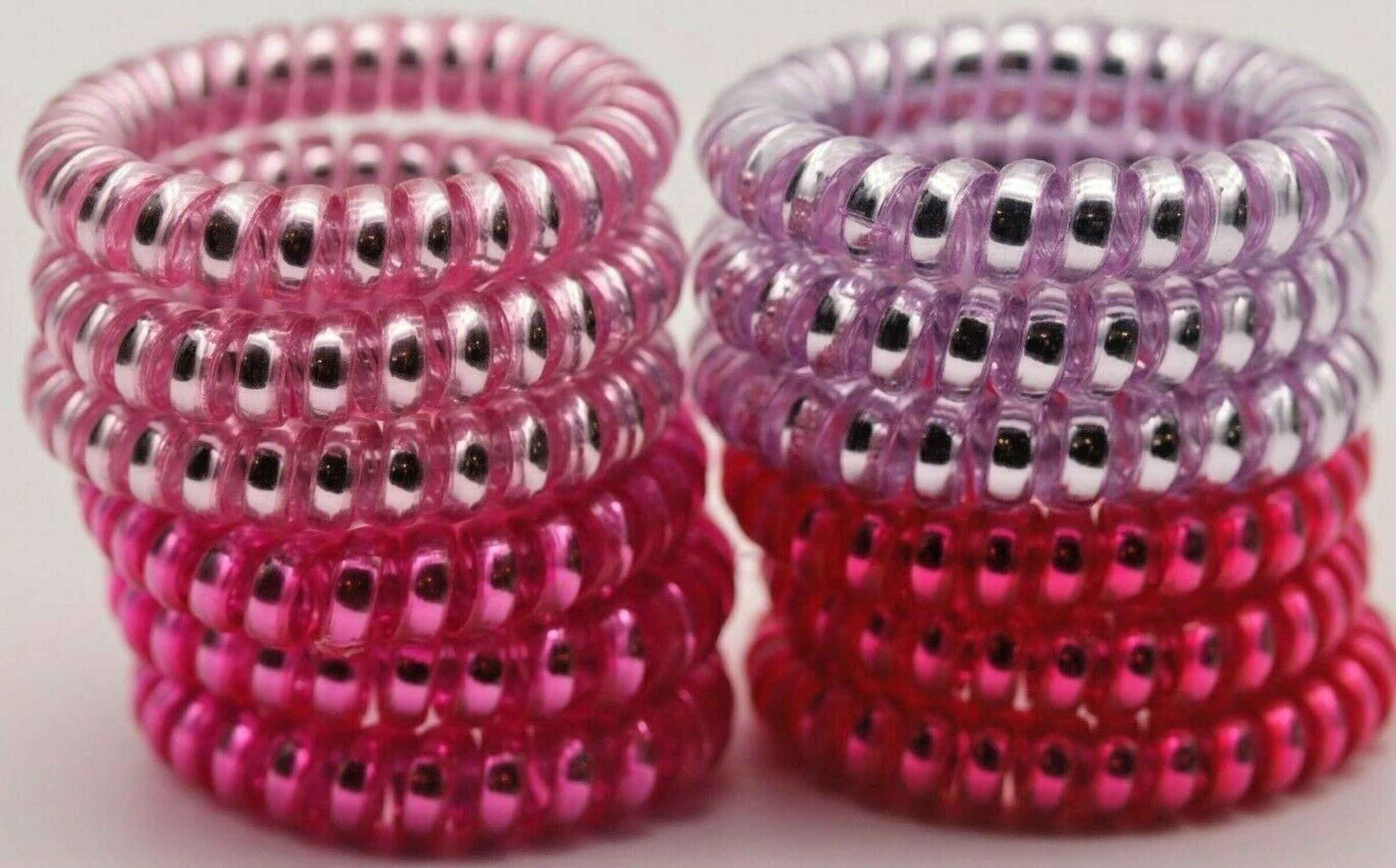 Spiral Hair Ties / Coil - 12 or 15 PC SET - LARGE SIZE - Walmart.com