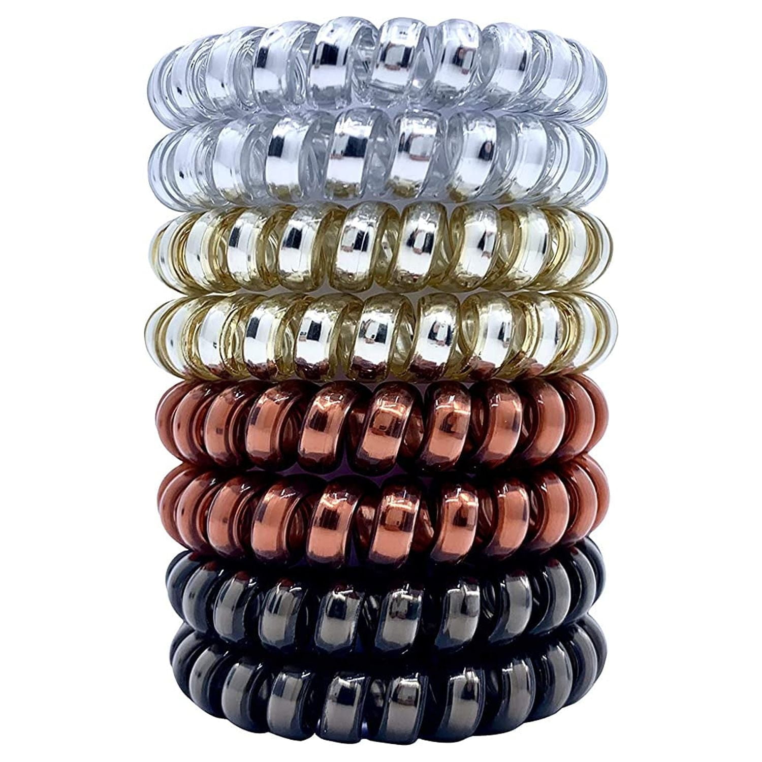 Spiral Hair Ties, Coil Hair Ties, Plastic Thick Hair Ties, Phone Cord ...