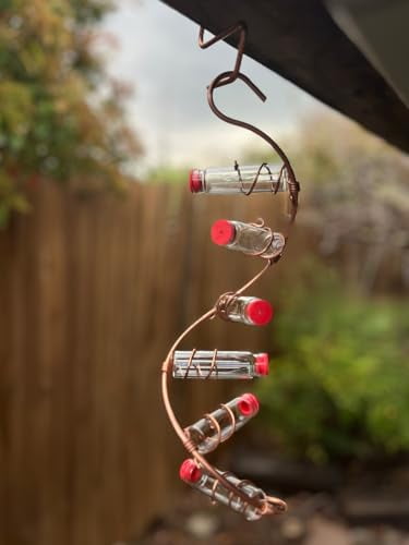 Spiral Hummingbird Feeder | Handcrafted Copper Hummingbird Feeder ...