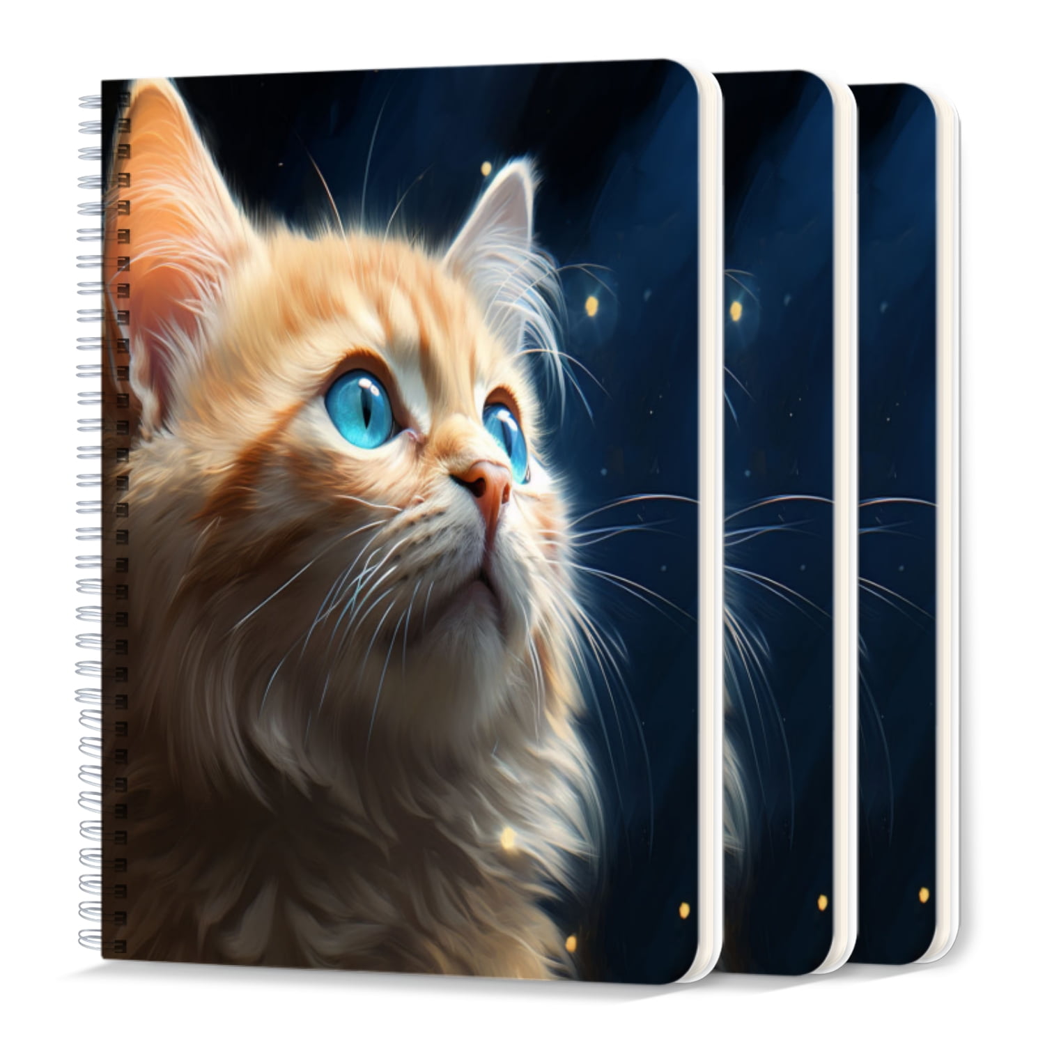 Spiral Journal Notebook,50 Sheets A5 College Ruled Notebook/Journal 3 Pcs for School Office Home ...