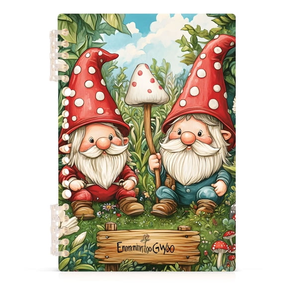 Spiral Journal Notebook Gnomes A5 Lined Hardcover PP Material with 60 ...