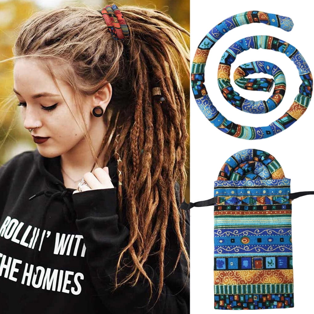Spiral Lock Hair Tie Bendable Colorful Thick Embedded Long Ponytail ...