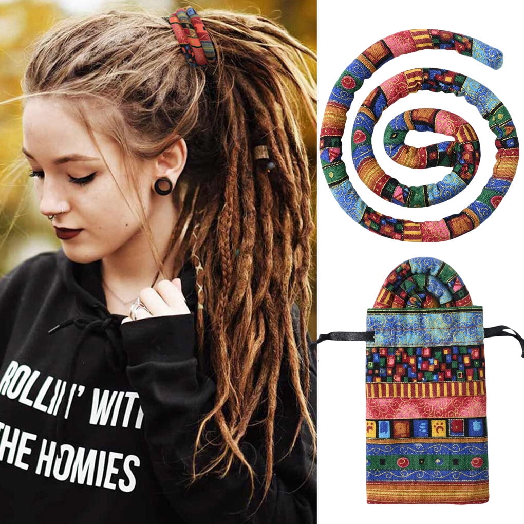 Spiral Lock Hair Tie Bendable Colorful Thick Embedded Long Ponytail ...