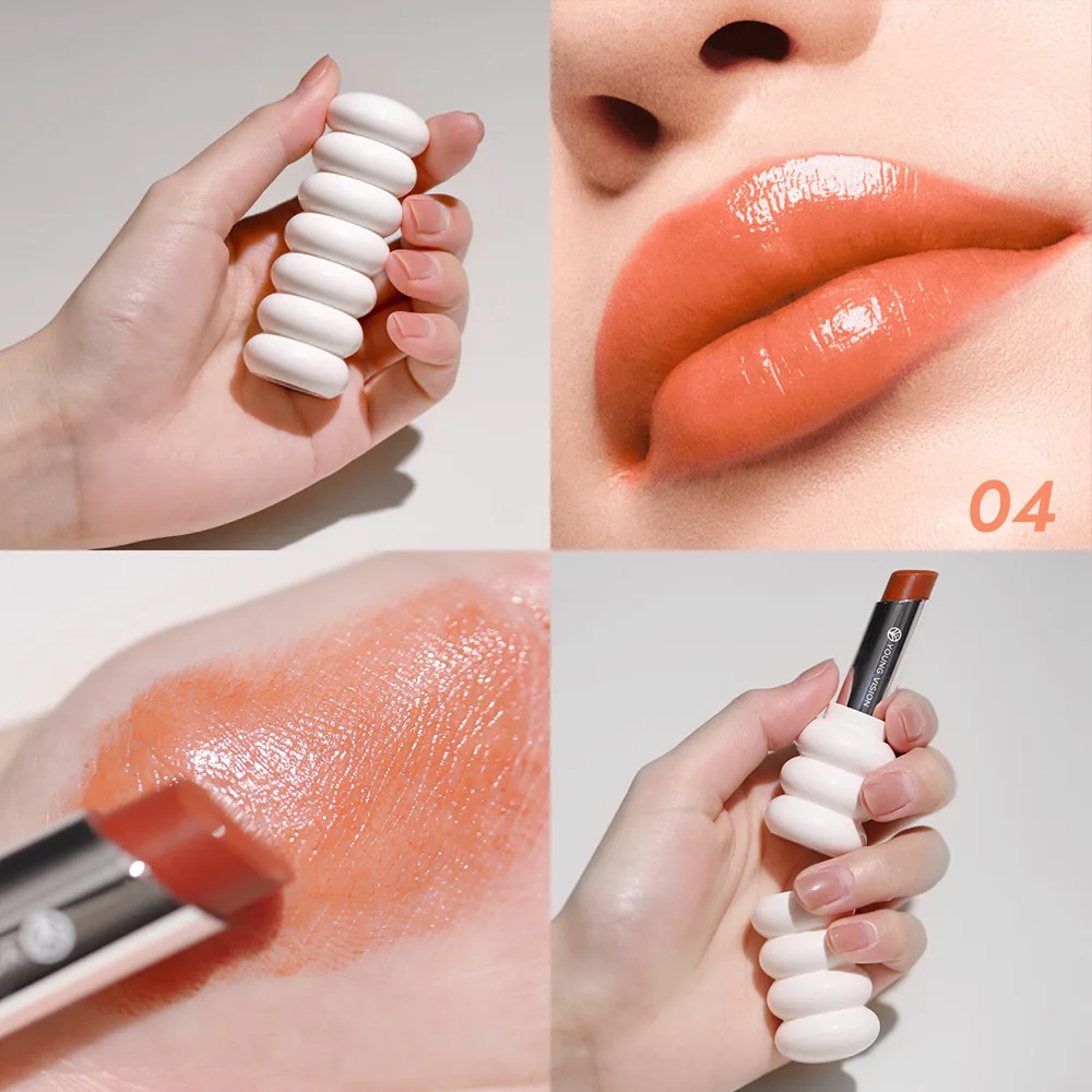 Spiral Moisturizing Colored Lip Balm Shimmer Pink Temperature Change ...