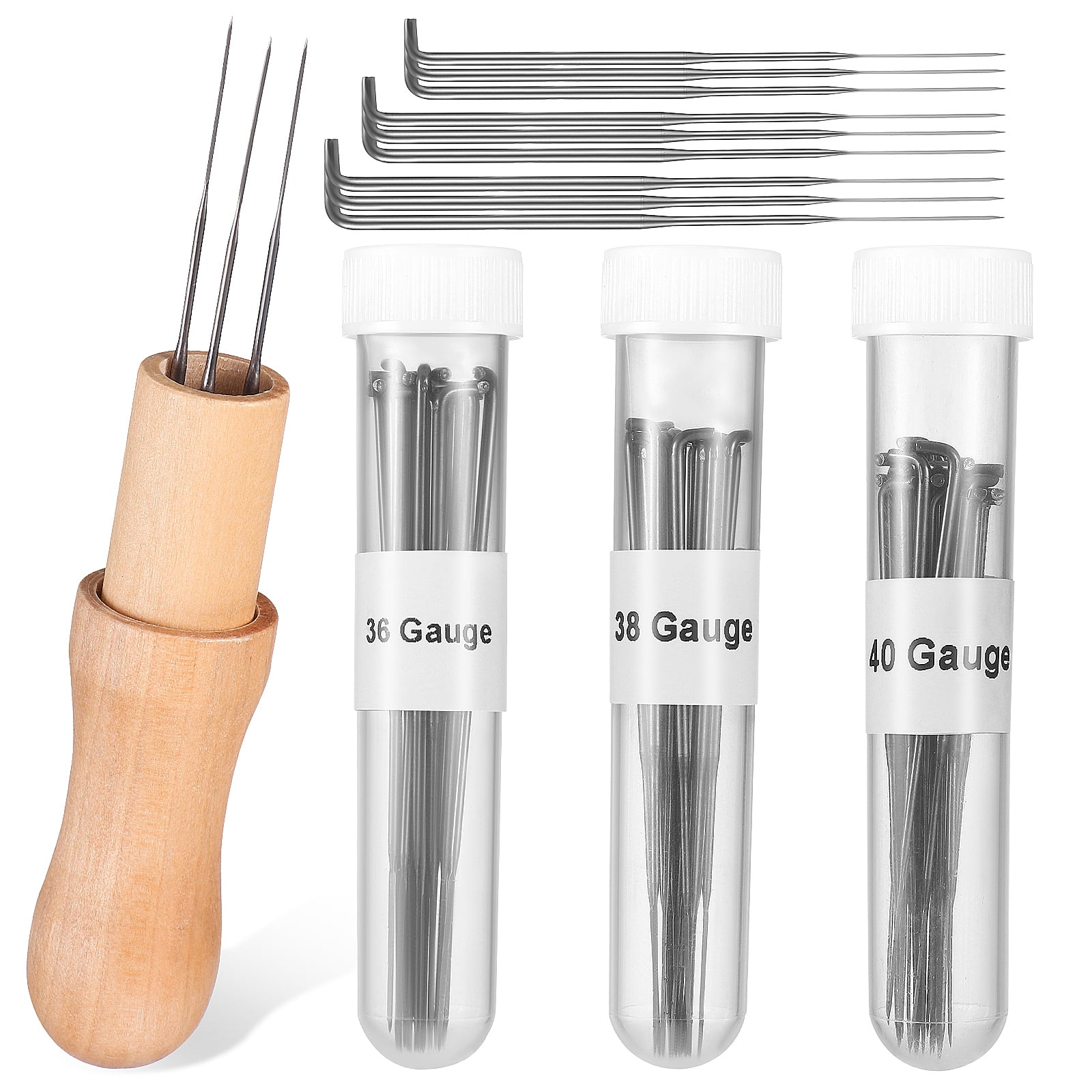 Spiral Needle Felting Needles Kit Beginner 70 Wool - Walmart.com