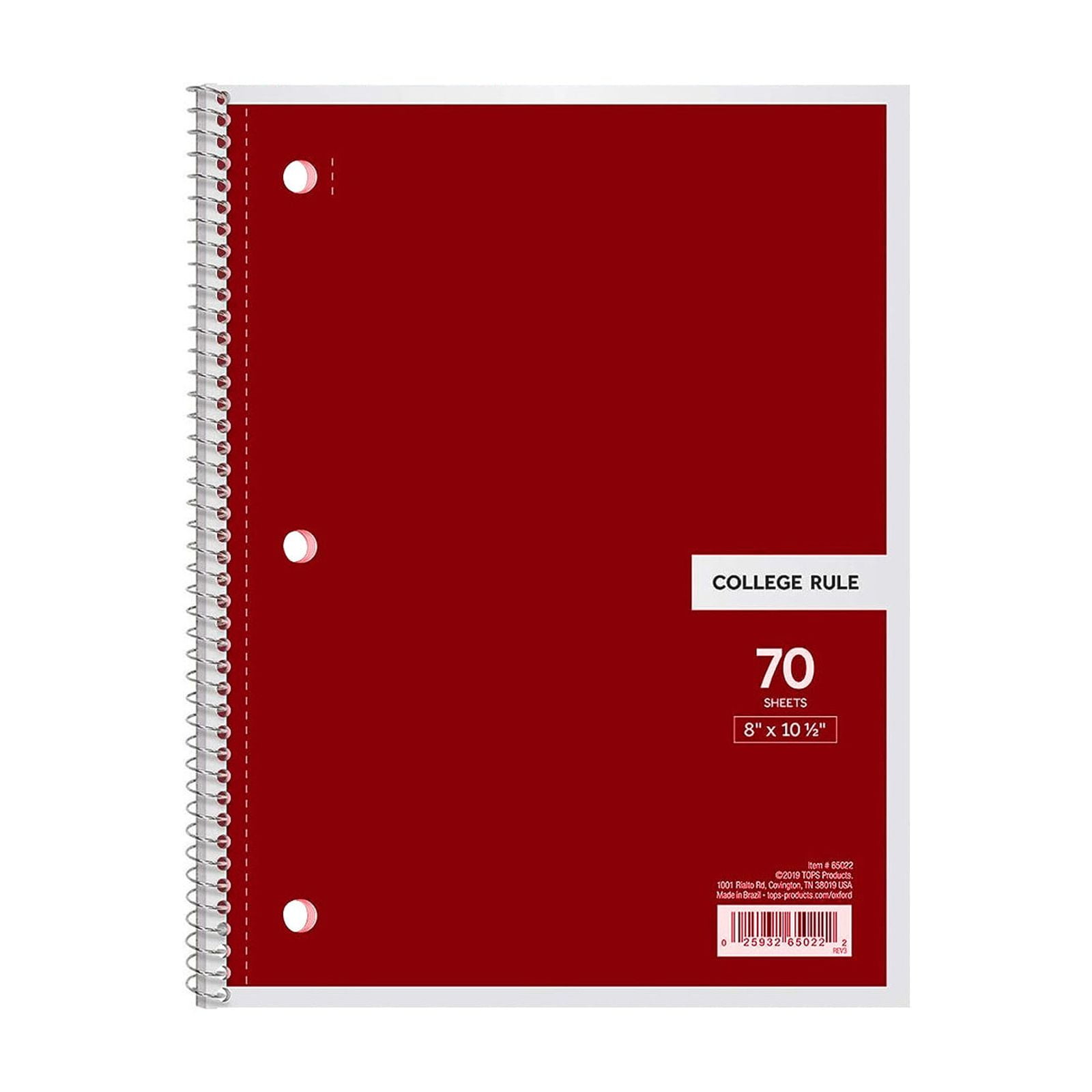 Spiral Notebook, 1 Pack, Wide Ruled Paper, 70 Sheets Per Notebook ...