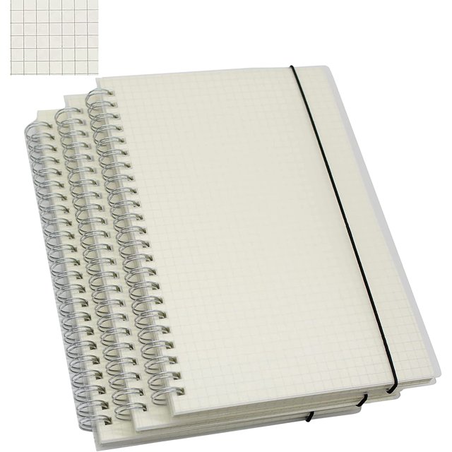 Spiral Notebook, 3 Pcs A5 Thick Plastic Translucent Frosting Hardcover ...