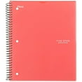 Spiral Notebook 5 Subject College Ruled Feature Rich Coral - Five Star ...