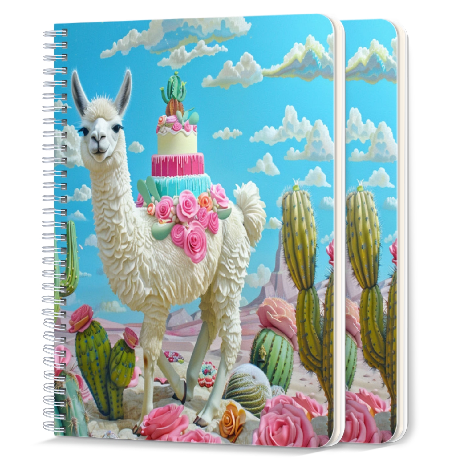 Spiral Notebook,College Ruled Journal,8.26" x 5.71" 50 Sheets/100 Pages,2 Pack - Cute Teal ...