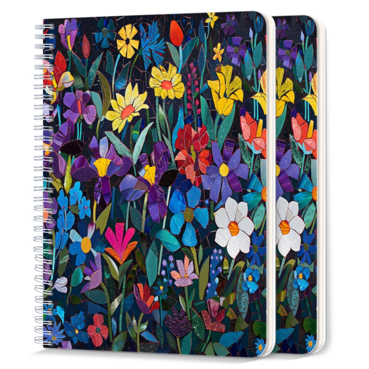 Spiral Notebook,College Ruled Journal,8.26" x 5.71" 50 Sheets/100 Pages,2 Pack - Mosaic of ...