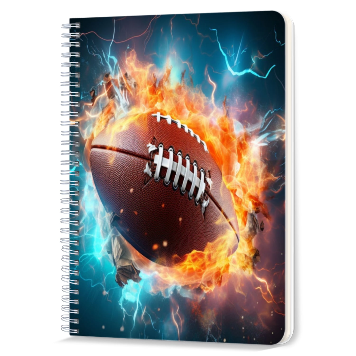 Spiral Notebook,College Ruled Journal,8.26" x 5.71" 50 Sheets/100 Pages,3 Pack - Angry Bear Head ...