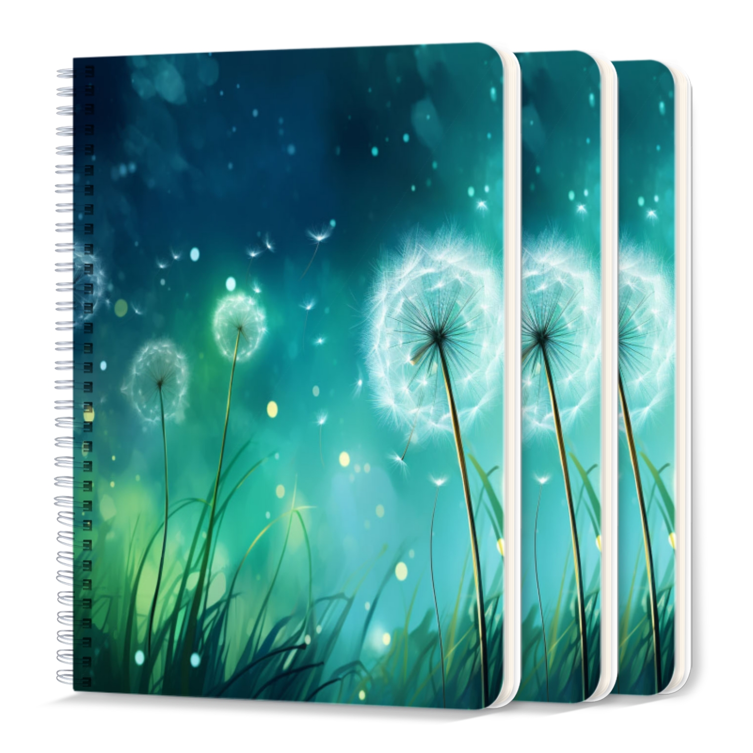 Spiral Notebook,College Ruled Journal,8.26" x 5.71" 50 Sheets/100 Pages,3 Pack - Beautiful ...