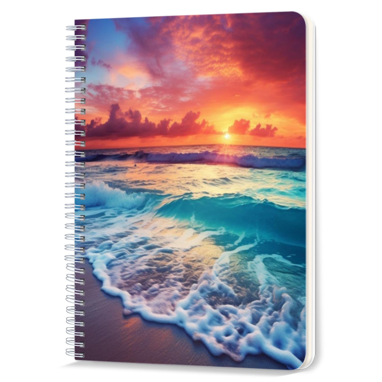 Spiral Notebook,College Ruled Journal,8.26" x 5.71" 50 Sheets/100 Pages,3 Pack - Blue And Gold ...