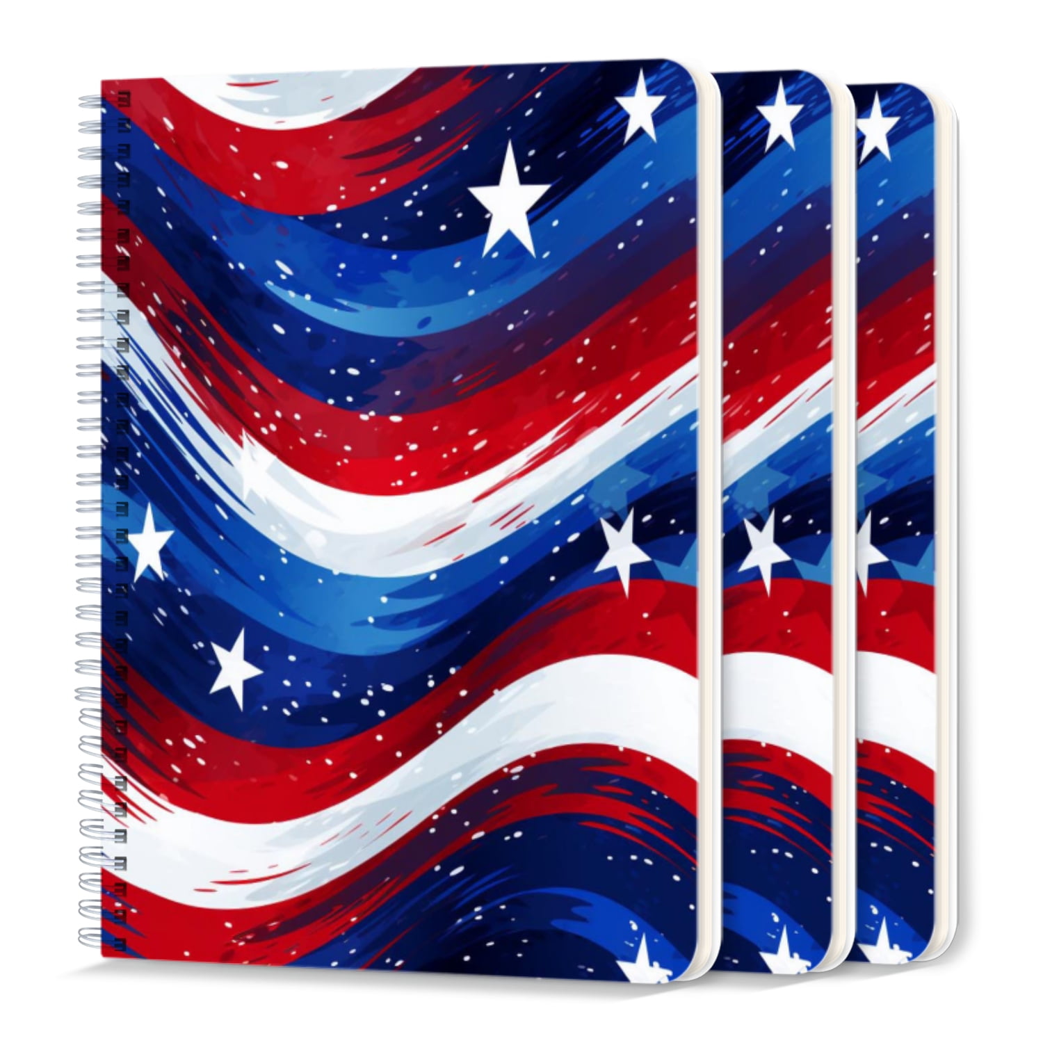 Spiral Notebook,College Ruled Journal,8.26" x 5.71" 50 Sheets/100 Pages,3 Pack - Red And Blue ...