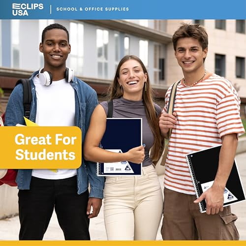 Spiral Notebook, College Ruled Notebooks, 70 Sheets, Single Subject ...