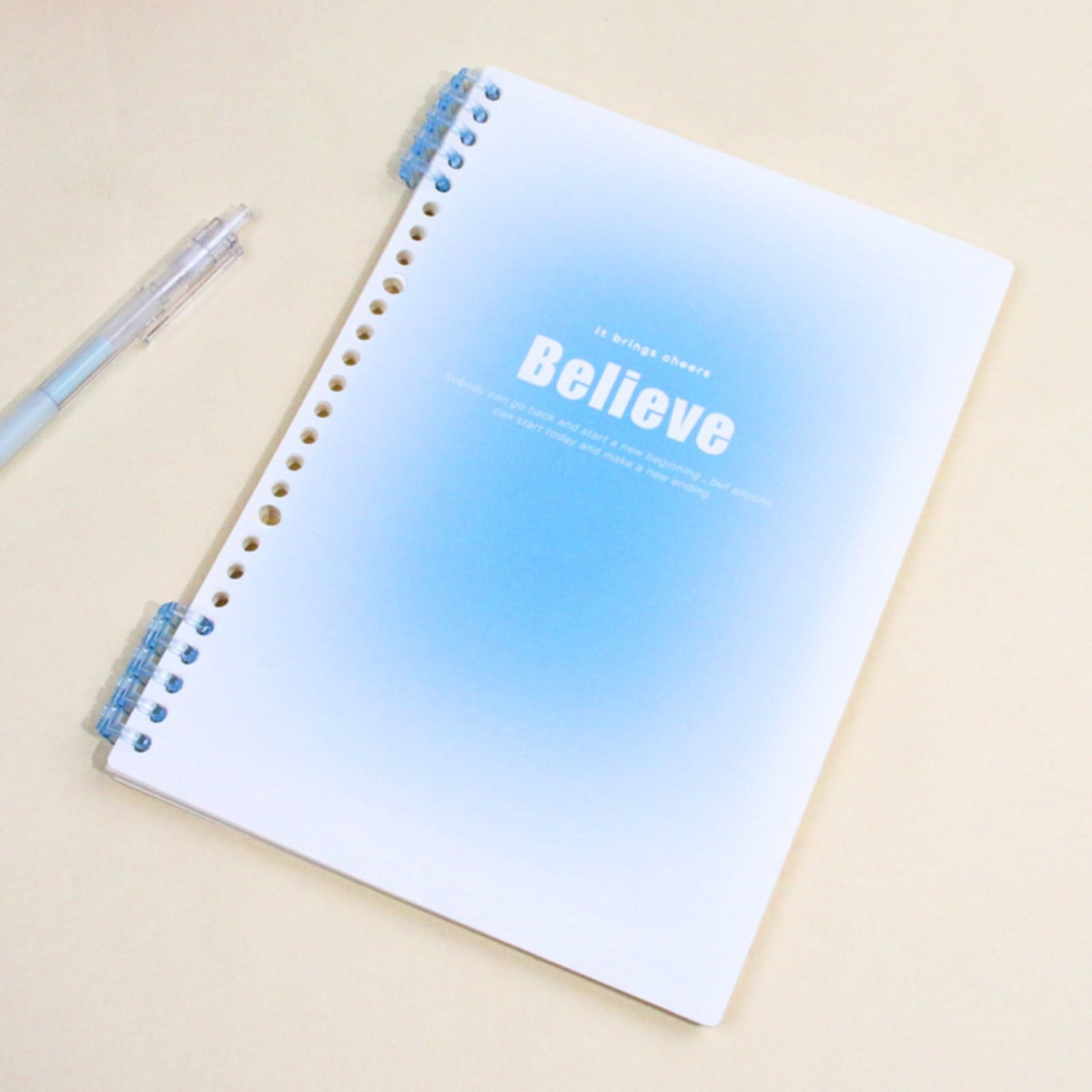 Spiral Notebook, Frosted Thick PP Cover Lined Notebook, Waterproof ...