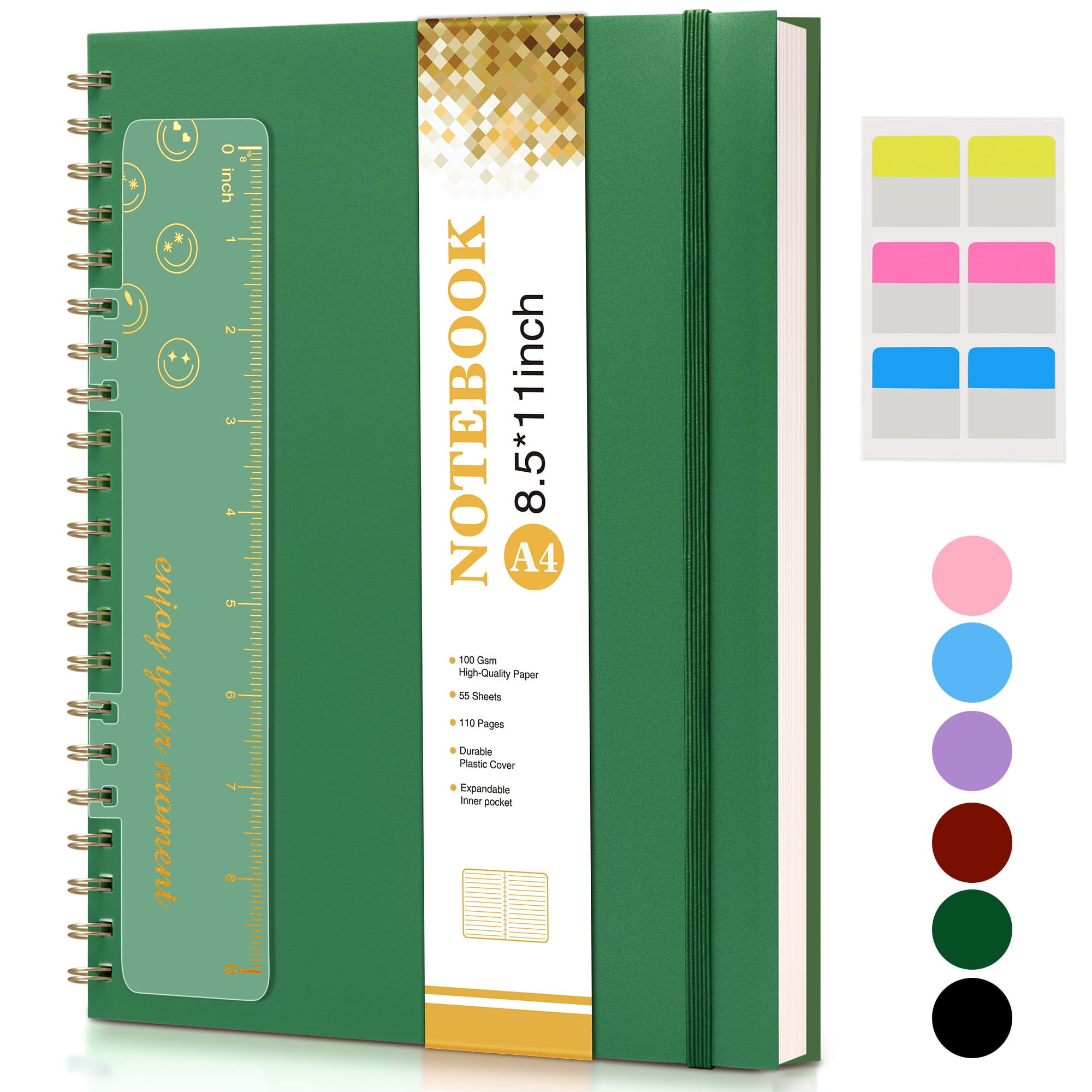 Spiral Notebook Journal 8.5â€ x 11â€, A4 Large Notebooks for Women Men ...