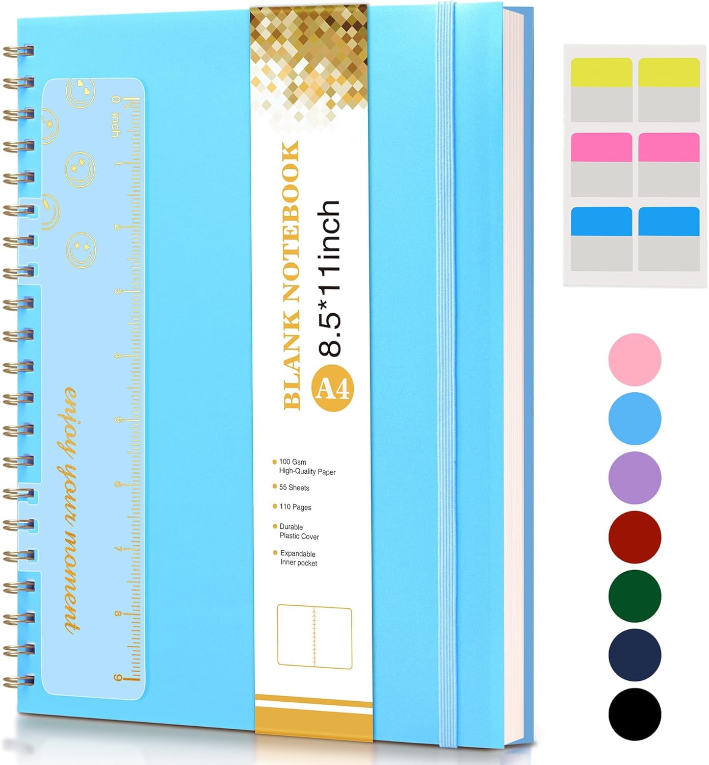 Spiral Notebook Journal , Notebooks for Women Men, College Ruled Lined ...