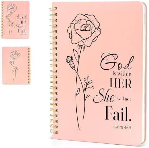 Spiral Notebook Lined for Women & Men, 100 GSM thick 140 Pages, Bible ...