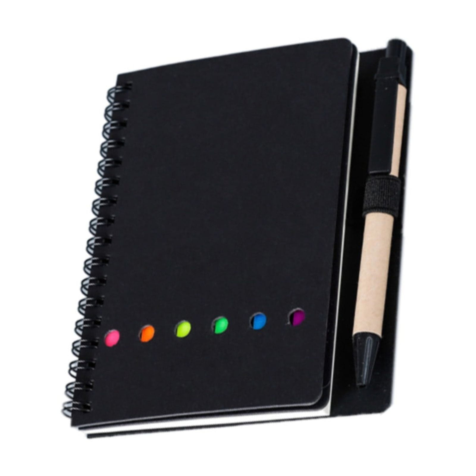 Spiral Notebook Steno Pads Lined Notepad with Pen in Holder, Sticky ...