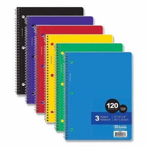 Casebound Hardcover Notebook, 1 Subject, Wide/Legal Rule, Black Cover ...