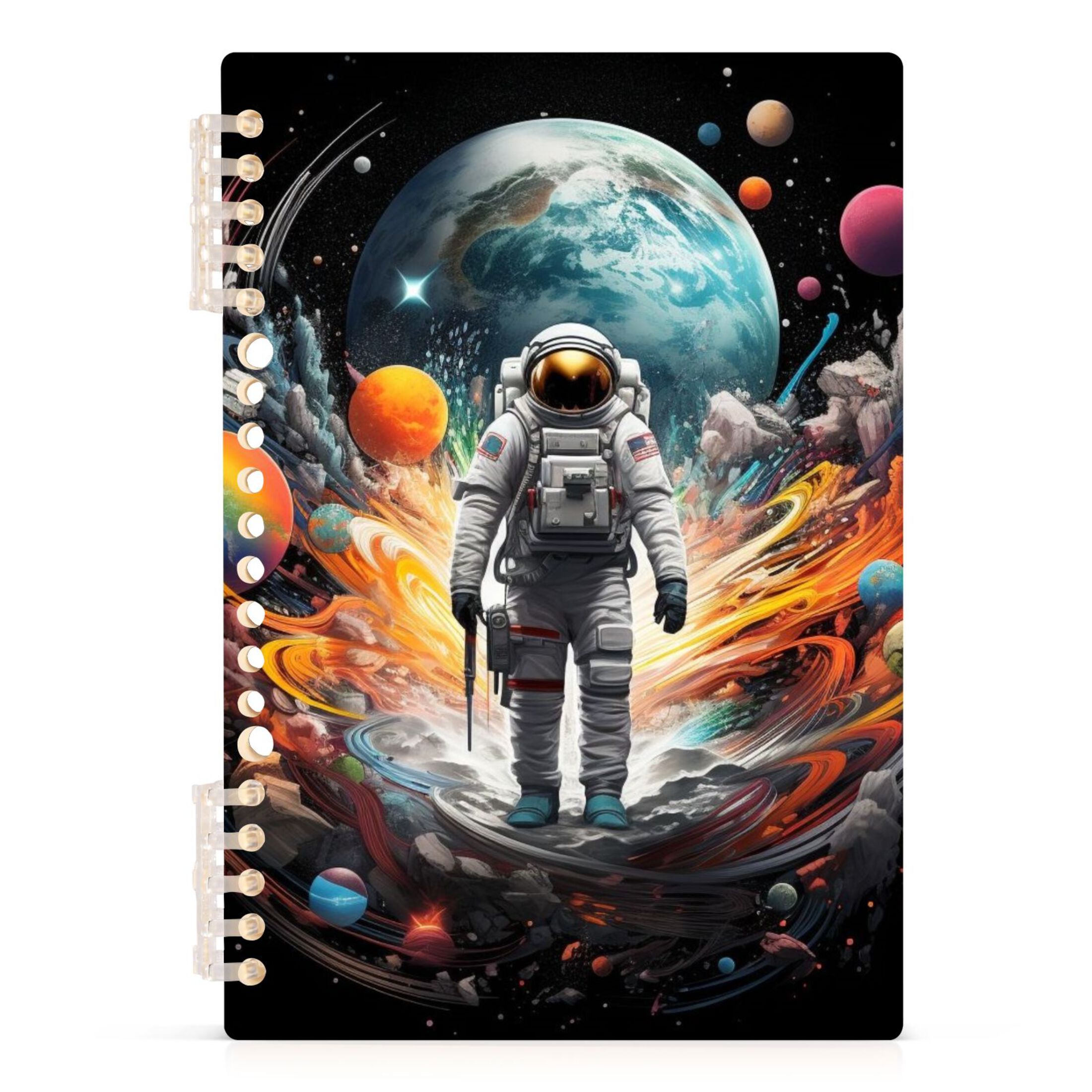 Spiral Notebooks Astronaut and Colorful Planets 60 Sheets 120 Pages A5 ...