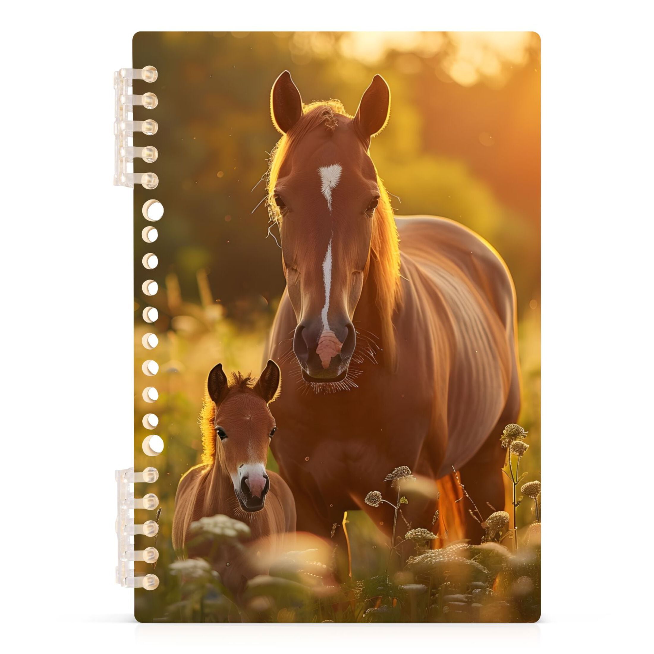Spiral Notebooks Beautiful Brown Horse 60 Sheets 120 Pages A5 Journal ...