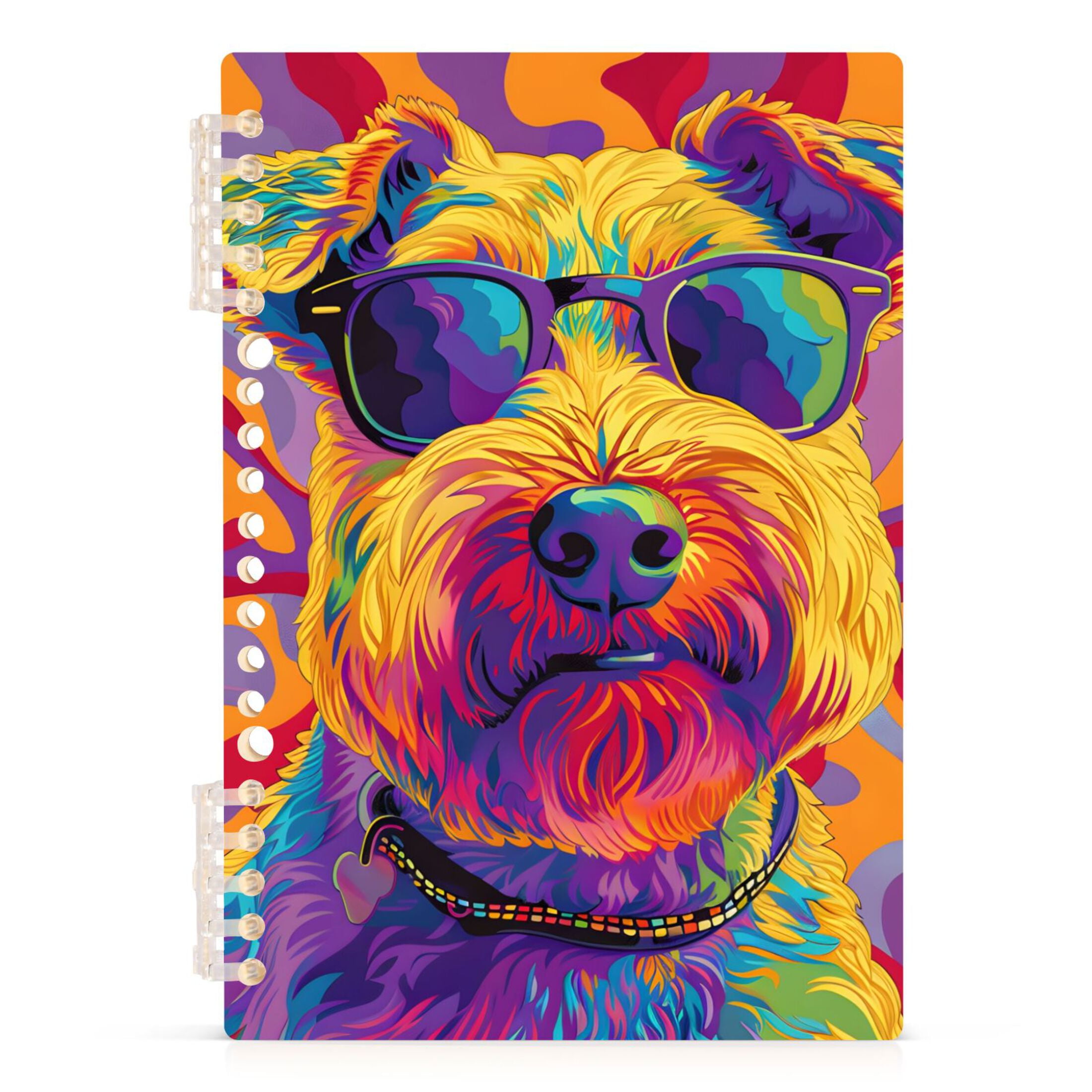 Spiral Notebooks Cool Dog with Sunglasses 60 Sheets 120 Pages A5 ...