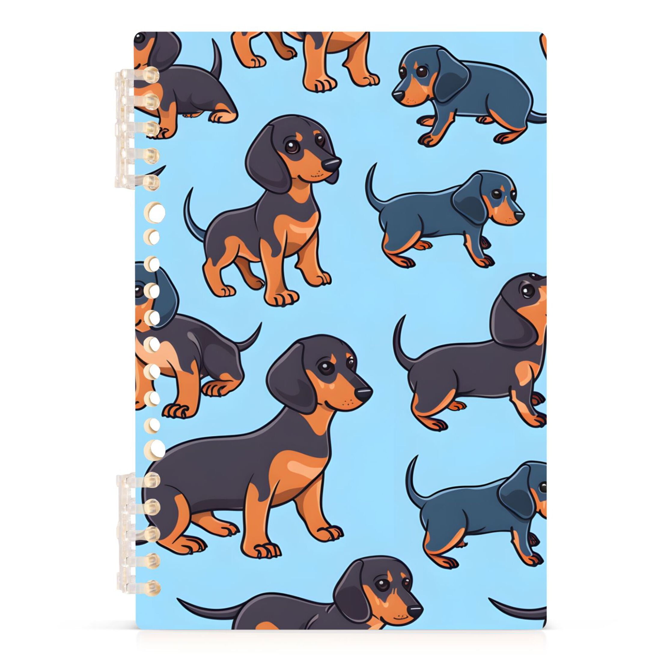 Spiral Notebooks Cute Dachshund Dogs 60 Sheets 120 Pages A5 Journal ...